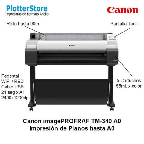 Canon imagePROGRAF TM-340 Plotter Formato A0 / PlotterStore | PlotterStore